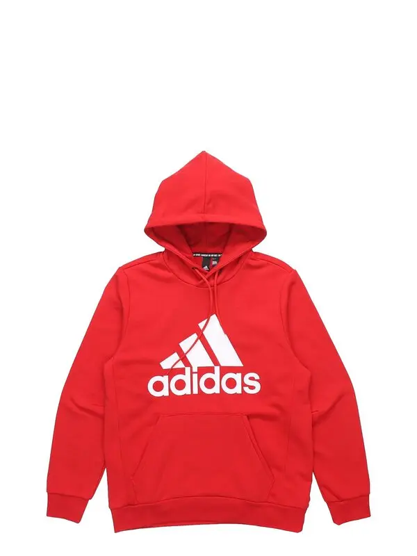 Adidas Logo Printing Hooded Pullover - Red