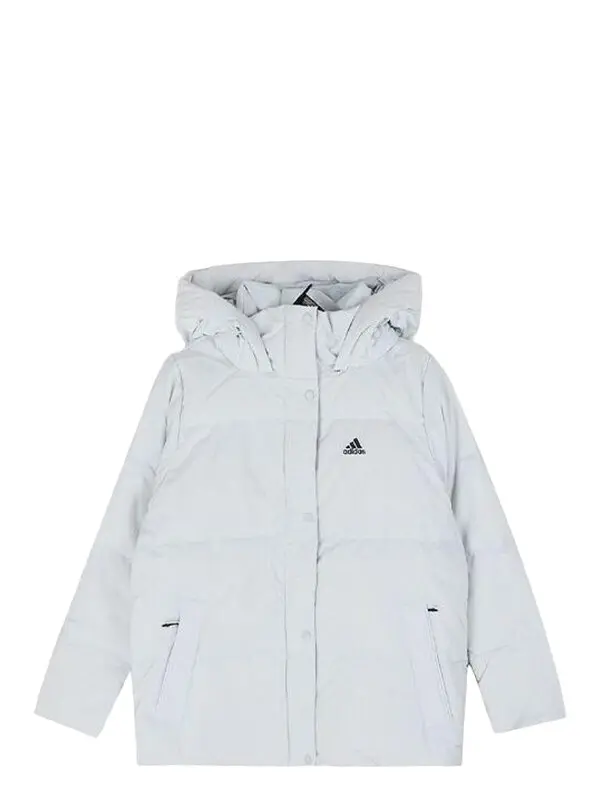 Adidas Down Jacket With Hood - Blue