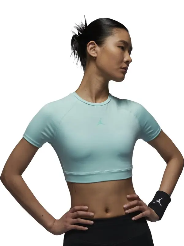 JORDAN Sport Bodycon Performance T-shirt - Light Dew/hyper Turquoise