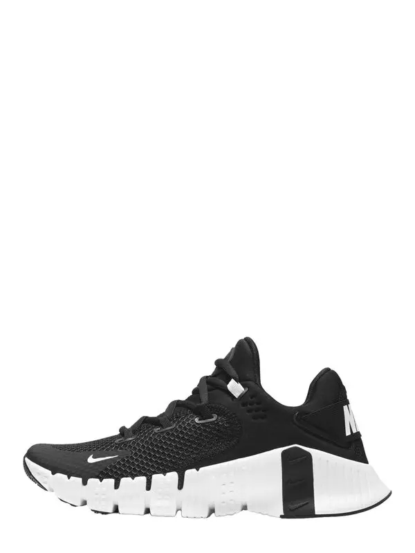 Nike Free Metcon 4 "black White" Athletic Sneakers - Black/white/volt