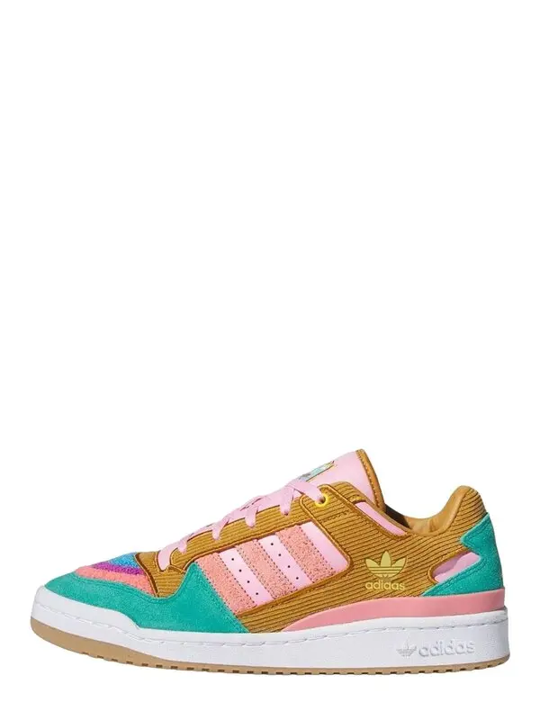 Adidas X The Simpsons Forum Low 'living Room' Sneakers - White/pink/brown