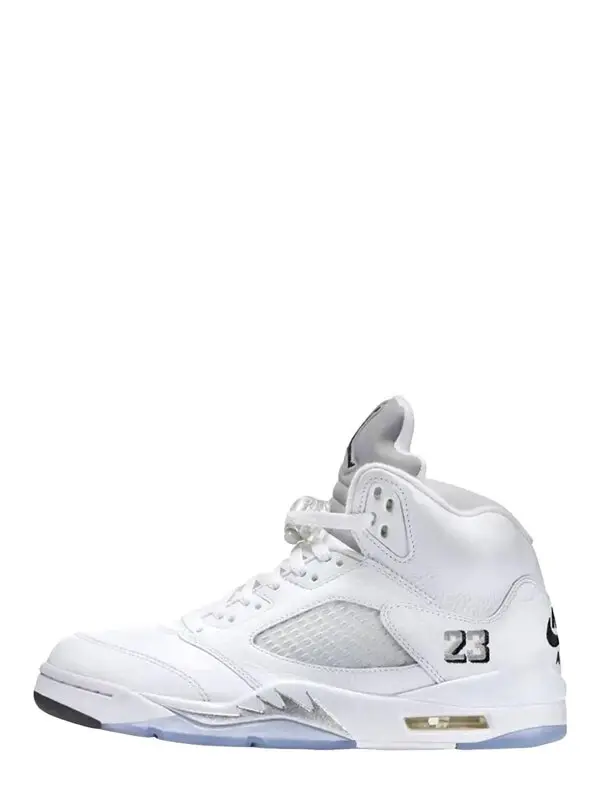 JORDAN Air 5 Og 'white Metallic' Sneakers - White/metallic Silver/black