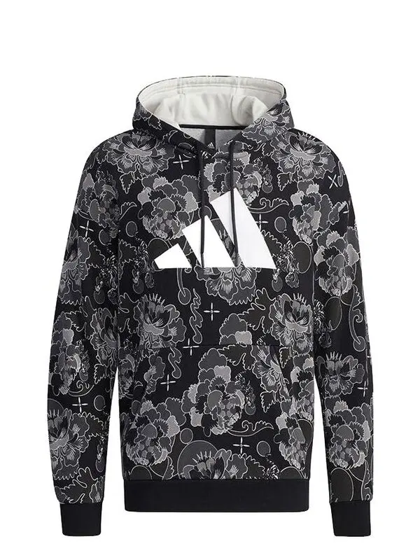 Adidas Printed Pullover Hoody - Black