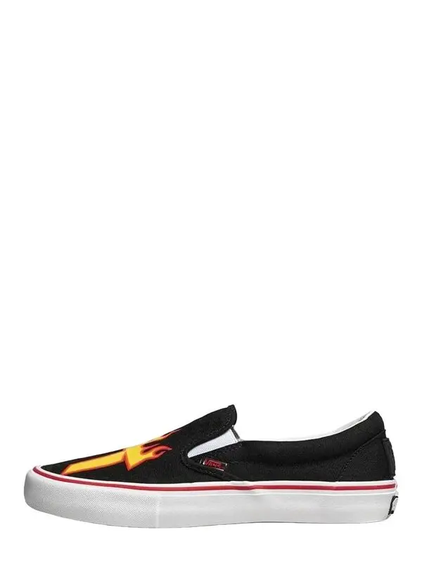 VANS Thrasher X Slip-on Pro Sneakers - Black/yellow/red