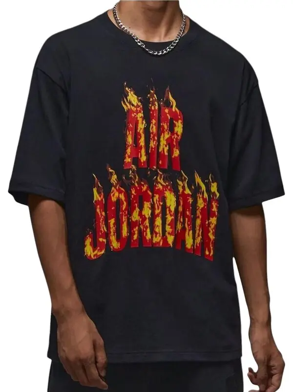 JORDAN Flames T-shirt - Black