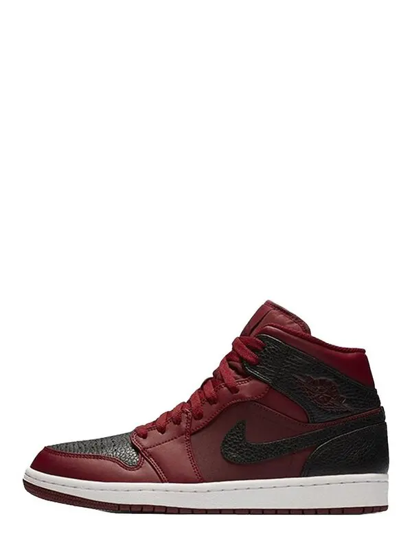 JORDAN 1 Mid Reverse Banned Sneakers - Team Red/black-summit White