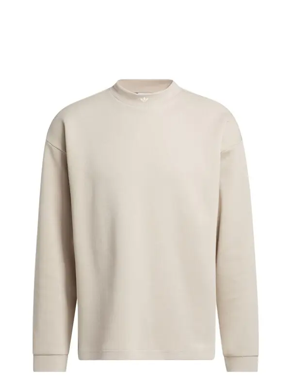 Adidas Originals Long Sleeve Mock Neck Shirt - Beige
