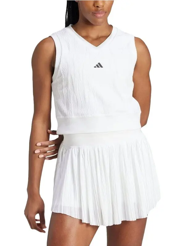 Adidas Pro Aeroready Crop Top - White