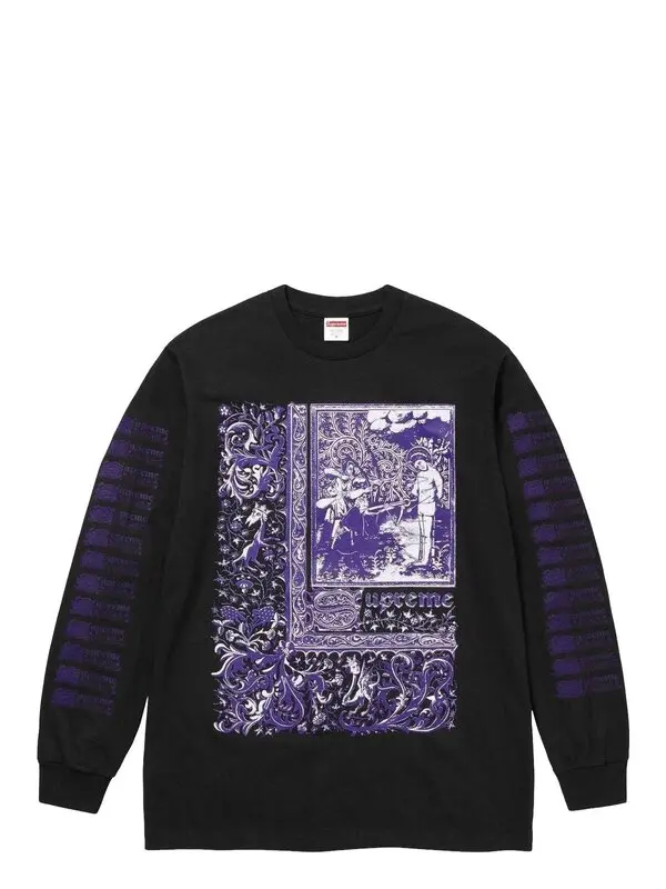 Supreme Saint Sebastian L/s T-shirt 'black Purple - Black/purple
