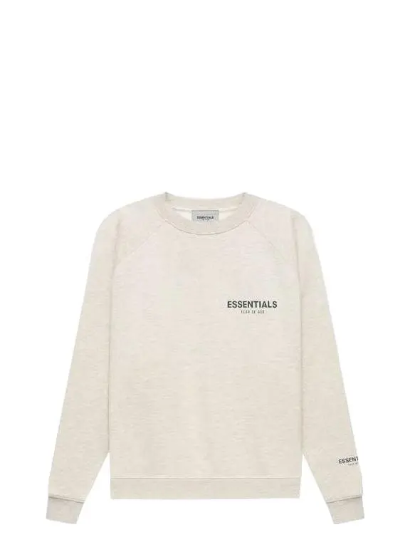 Fear Of God Fw21 Pullover Crewneck - Light Heather Oatmeal