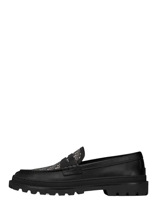 Dior Explorer Loafer In Black Oblique Jacquard - Black Grey