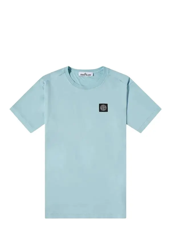 Stone Island Logo Patch T-shirt - Aqua