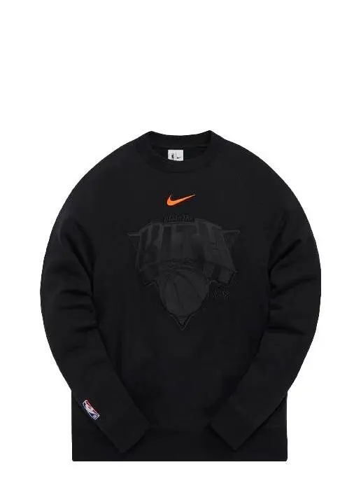 Kith X Nike New York Knicks Fleece Crewneck - Black