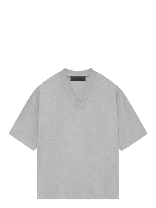 Fear Of God Ss24 V Neck T-shirt 'light Heather - Grey