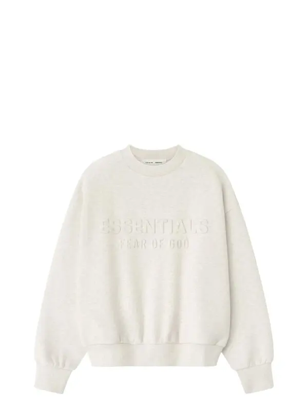 Fear Of God Embossed Classic Crewneck Sweatshirt - Oatmeal Heather