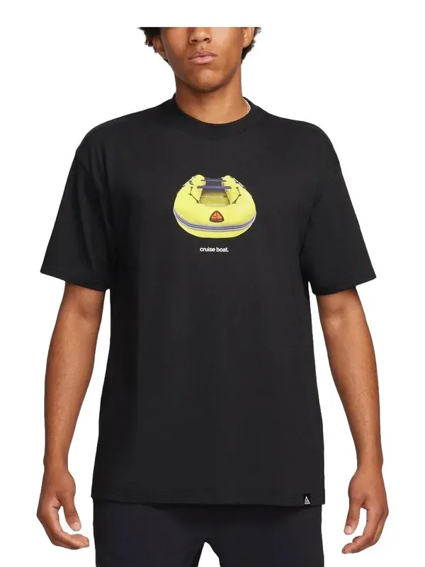 Nike Dri-fit Cruise Boat T-shirt 'black - Black/yellow