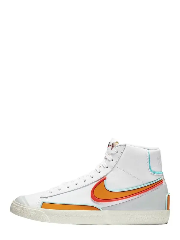 Nike Blazer Mid '77 Infinite High Top Sneakers - White/yellow/blue