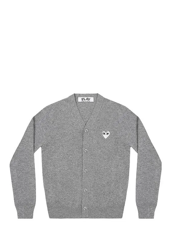 Play Comme Des Garcon Play Comme Des Garcons Cardigan - Heathered Ash