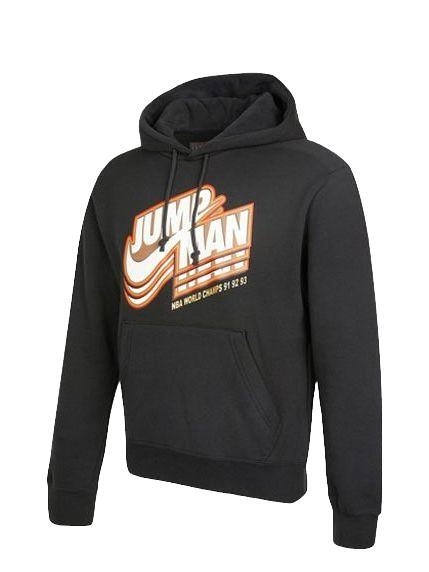 JORDAN Jumpman Logo Fleece Hoodie - Black