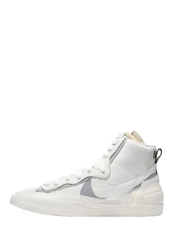 Nike X Sacai Blazer Mid "white Wolf Grey" Sneakers - Gray/white