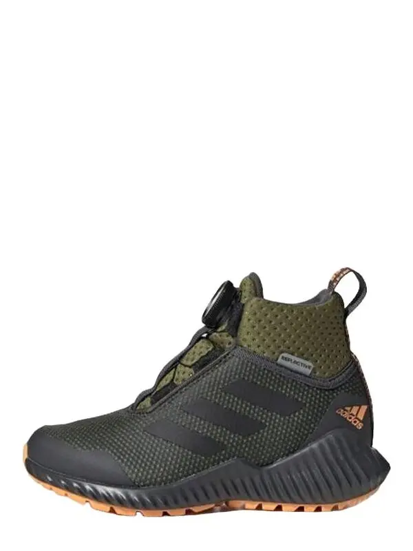 Adidas Fortatrail Boa J High-top Sneakers - Black/green/orange