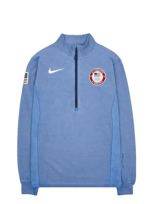 Nike Dri-fit Adv Team Usa Olympics 1/2 Zip Top - Blue/multi-color