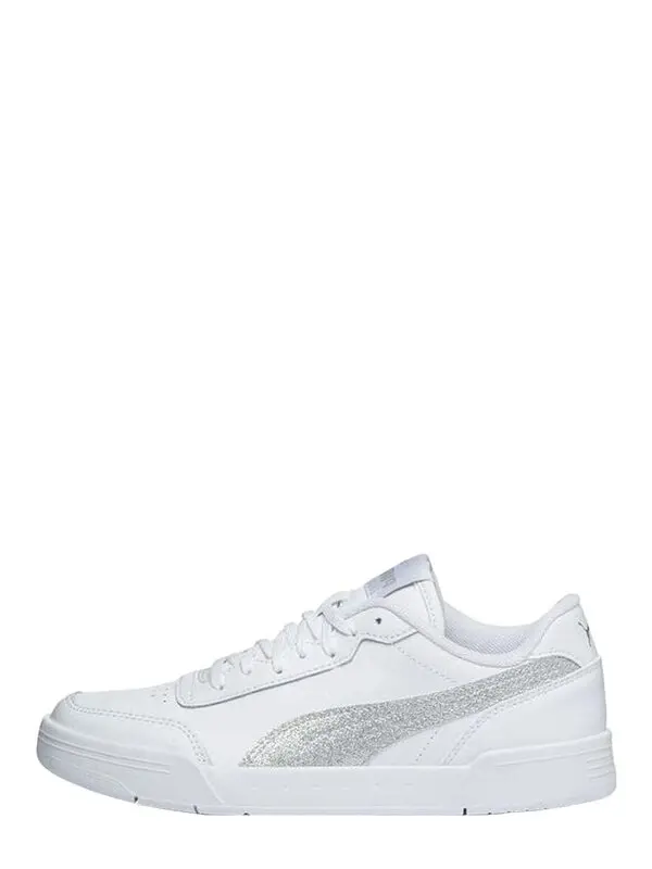 PUMA Caracal Glitter Jr Low Top Sneakers - Silver/white