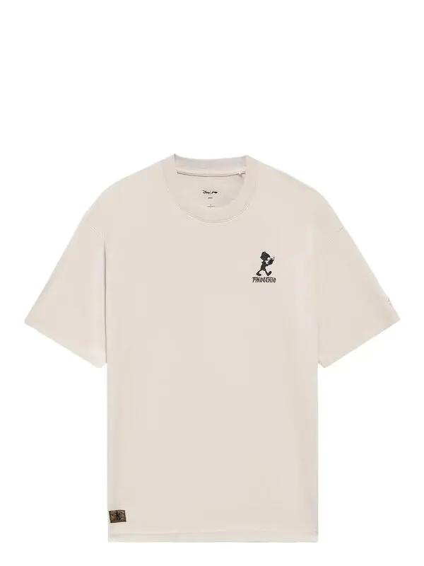 LI-NING X Disney Pinocchio Graphic T-shirt 'beige - Beige/black
