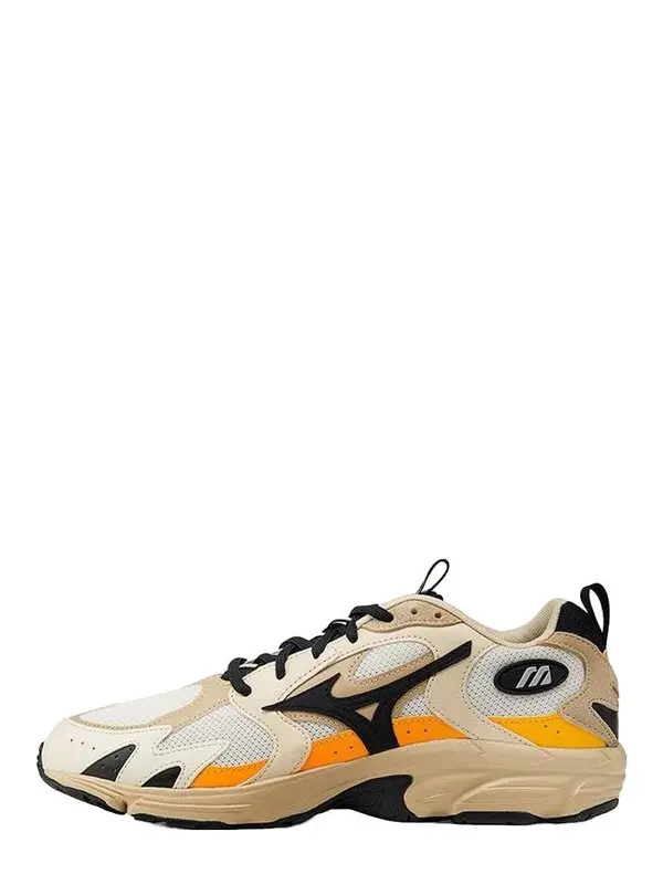 Mizuno Athletic Lace-up Sneakers - Beige/black/orange