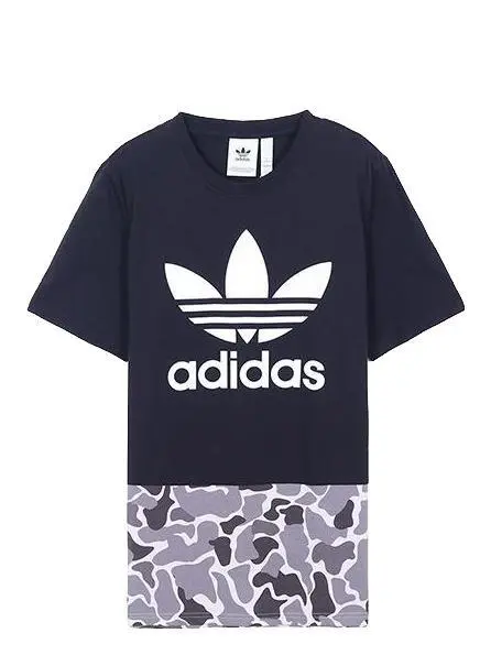Adidas Originals Short Sleeve Tee With Camouflage Detail - Black