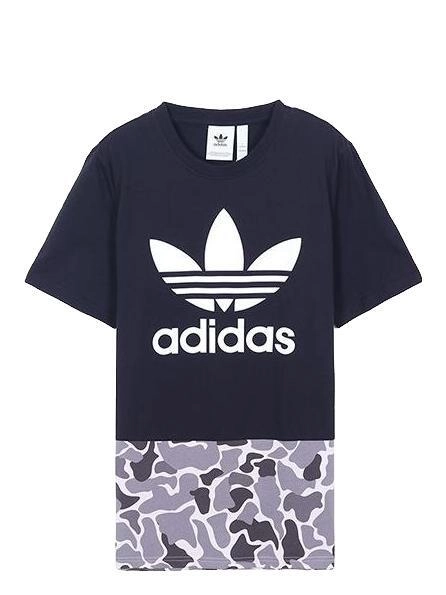 Adidas Originals Short Sleeve Tee With Camouflage Detail - Black