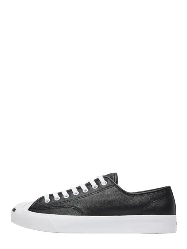 CONVERSE Jack Purcell Low Top Leather Sneakers - Black