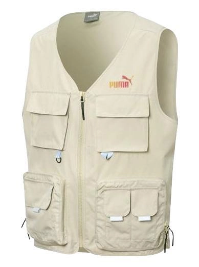PUMA Skb Woven Vest - Beige/red