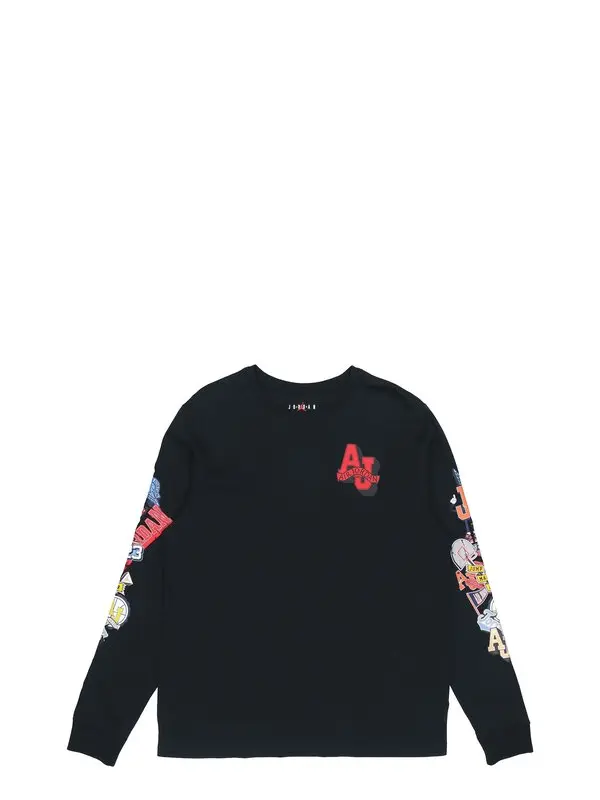 JORDAN Air Casual Sports Long Sleeve Crewneck - Black