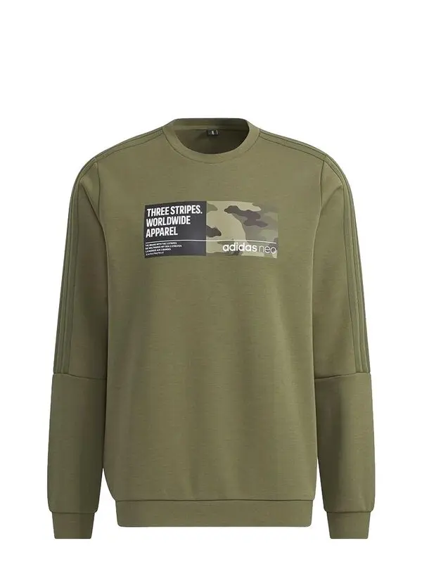 Adidas Neo Graphic Print Crewneck Pullover - Default Color