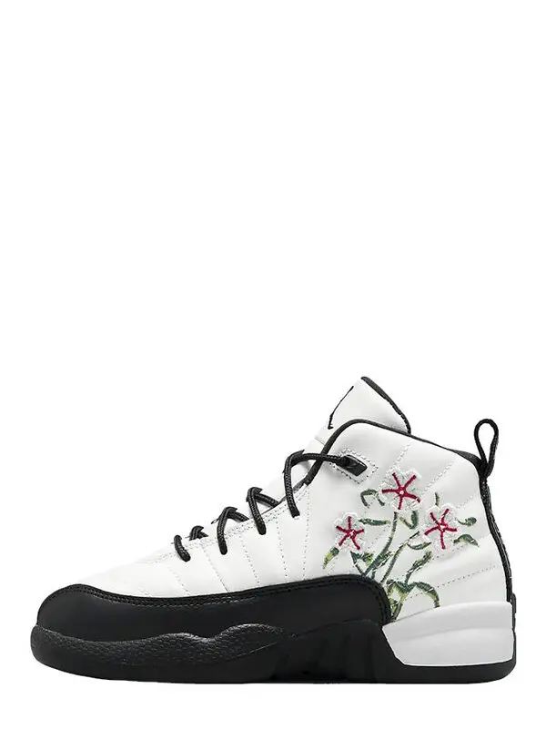 JORDAN 12 Retro Ps Floral Sneakers - White/black/vivid Green