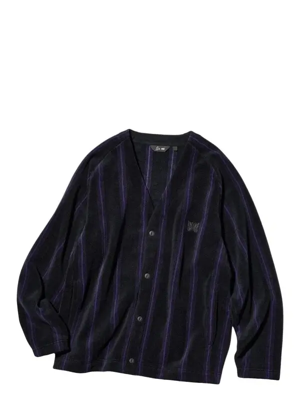Uniqlo Needles Oversized Striped Cardigan - Black
