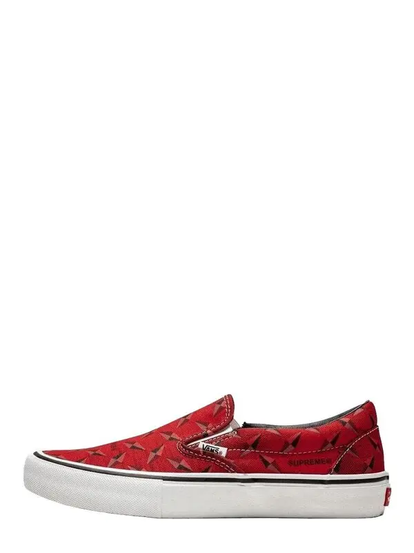 VANS X Supreme Classic Slip-on Pro 'diamond Plate - Red