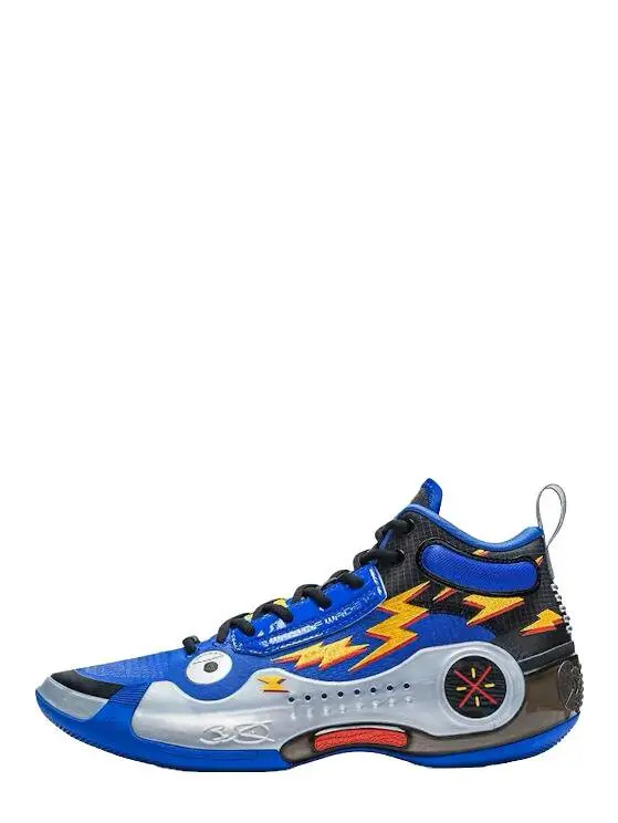 LI-NING Way Of Wade "element" High-top Sneakers - Blue/silver/yellow