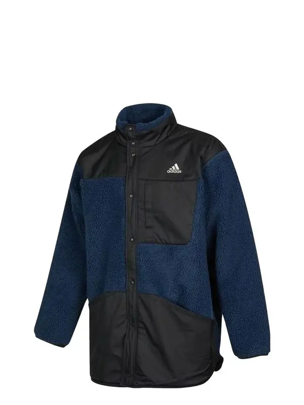 Adidas Prsve Boa Fleece Jacket - Black/blue