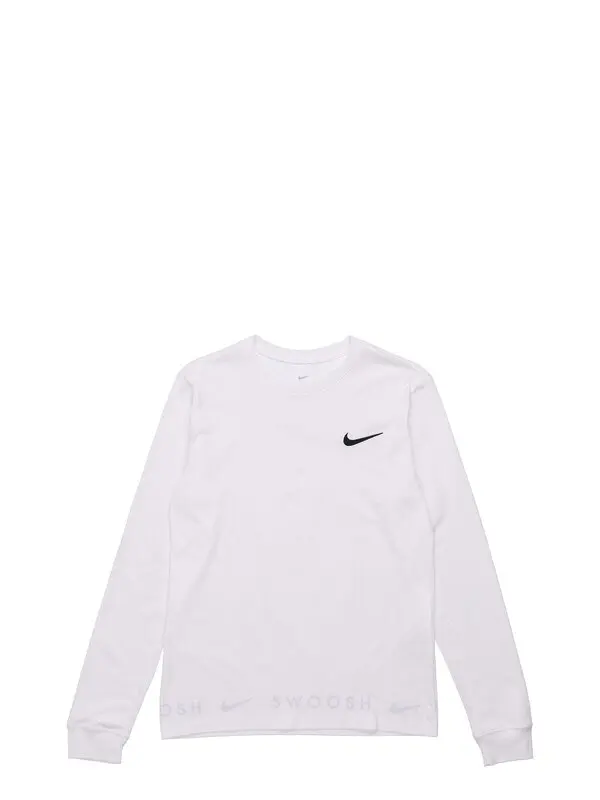 Nike Back Logo Swoosh Long Sleeve Crewneck - White