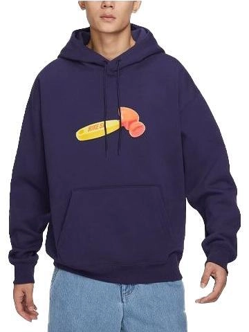 Nike Fleece Pullover Skate Hoodie - Purple/multi-color