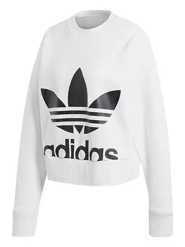 Adidas Originals Round Neck Long Sleeve Pullover - White