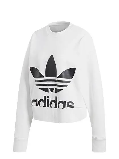 Adidas Originals Round Neck Long Sleeve Pullover - White