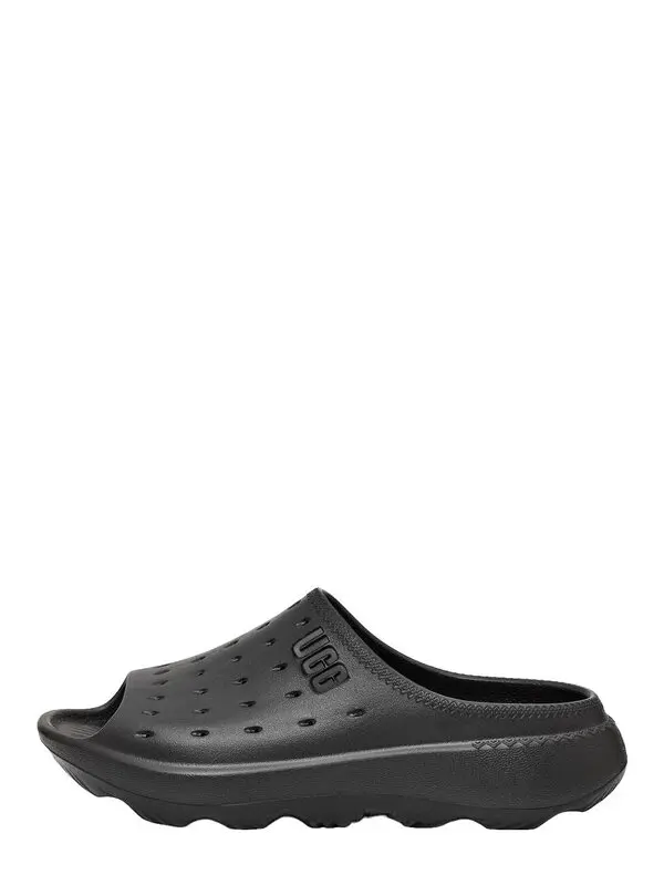 UGG Embossed Logo Slip-on Slides - Black