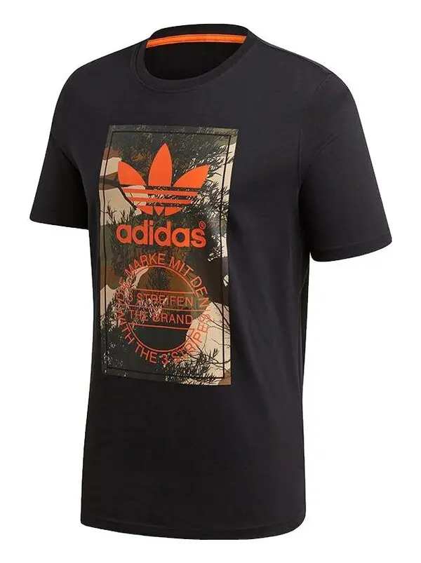 Adidas Originals Camo Tongue Tee Logo Tee - Black