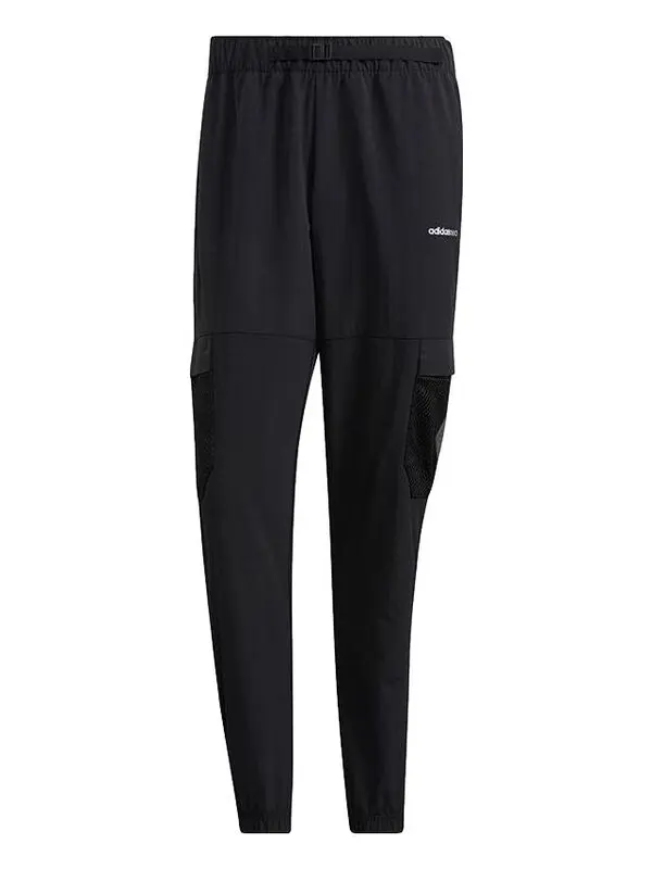 Adidas Neo Sw Wvn Crg Tp Casual Sports Pocket Elastic Waistband Long Pants/trousers Black - Default Color