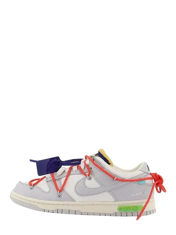 Nike X Off-white Dunk Low 'lot 23 Of 50 - Gray/white