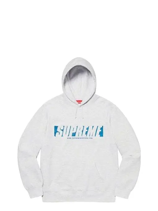 Supreme Reflective Cutout Hooded Sweatshirt - Grey