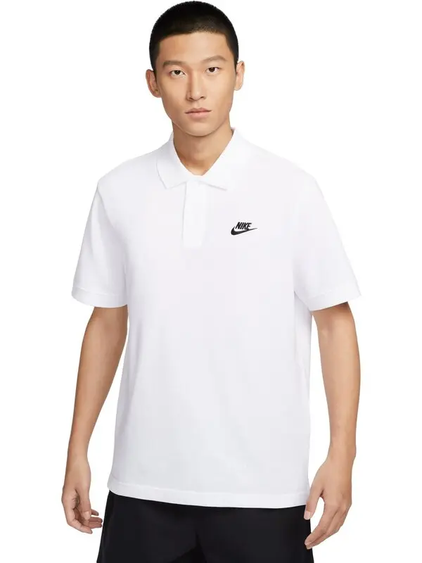 Nike Lapel Short Sleeve Polo Shirt - White